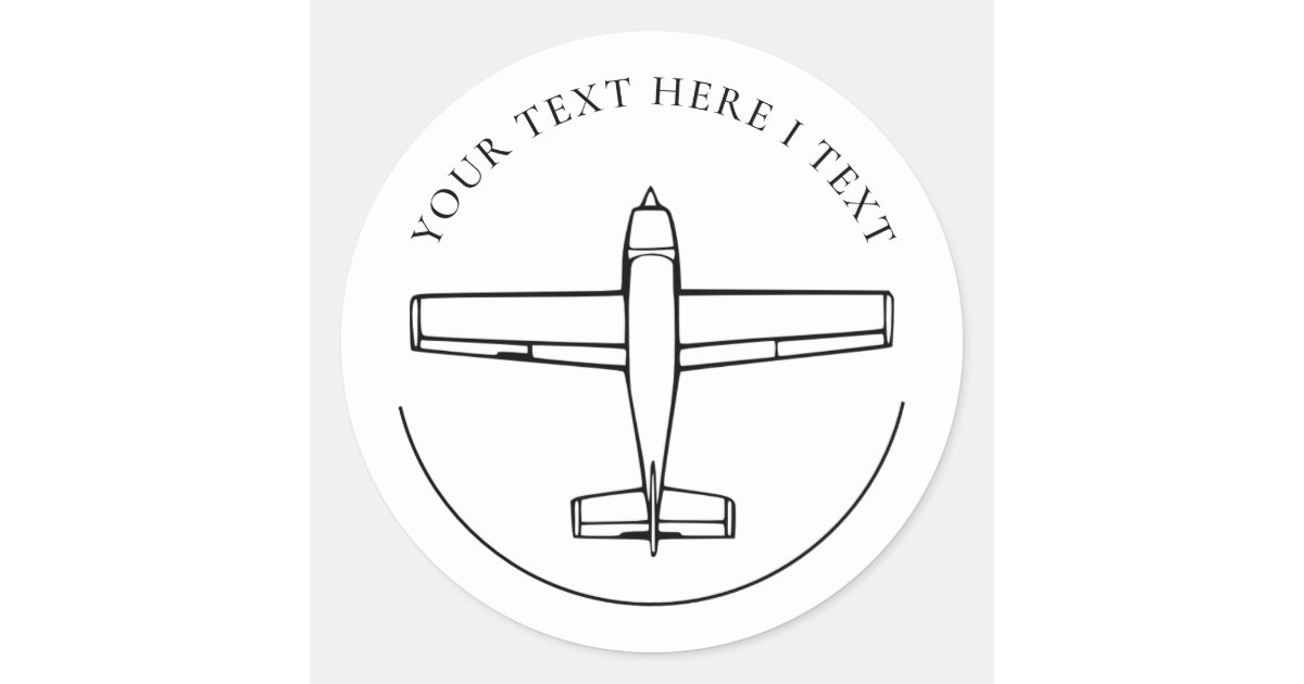 Aviation Airplane Classic Round Sticker | Zazzle