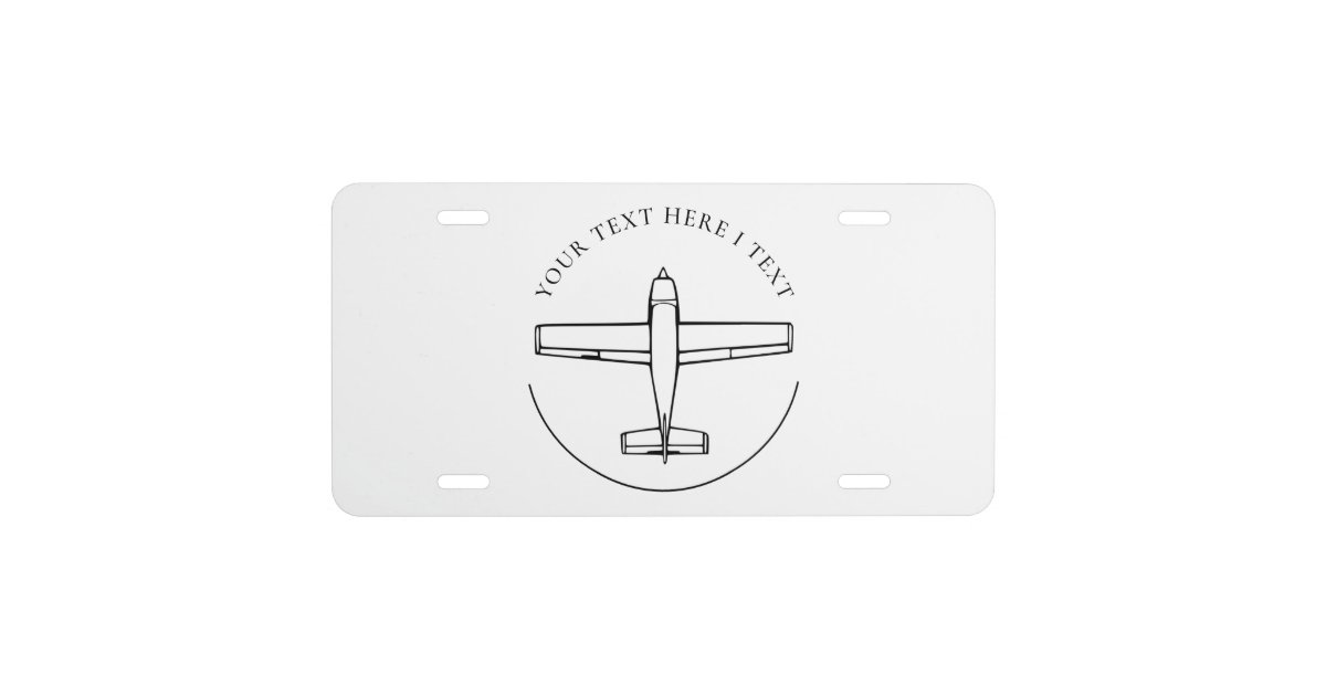 Aviation Airplane License Plate | Zazzle