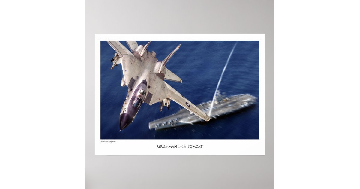Aviation Art Poster "F-14 Tomcat" | Zazzle