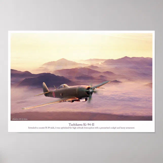 Aviation Art Poster "Tachikawa Ki-94-II” | Zazzle