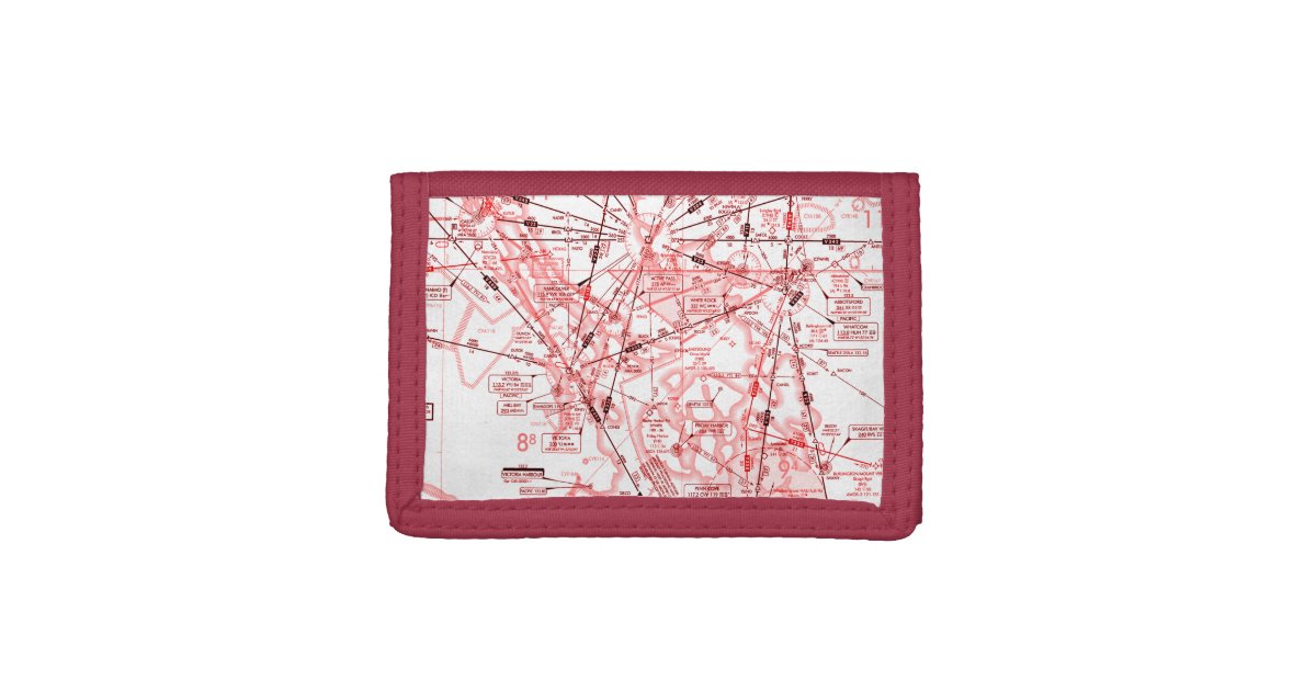 Aviation chart trifold wallet | Zazzle