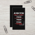 Aviation cheat codes - Funny Tshirt for pilots Business Card | Zazzle