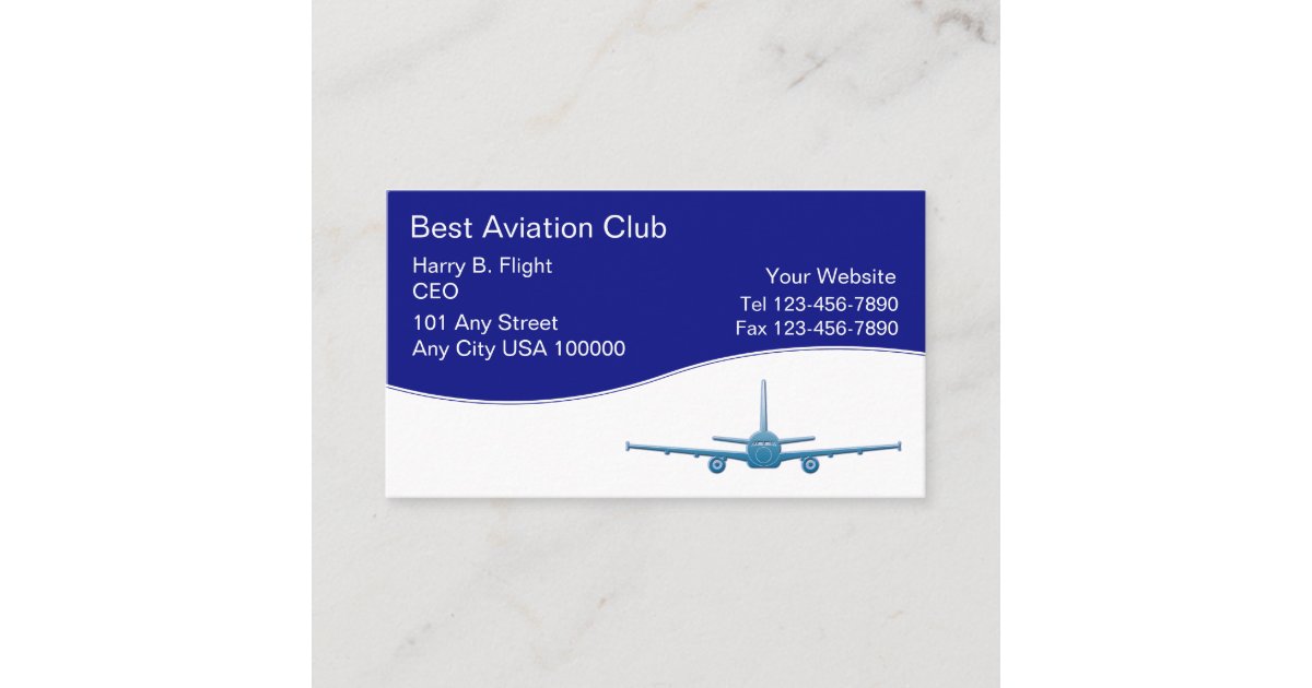 Aviation Club Business Cards | Zazzle