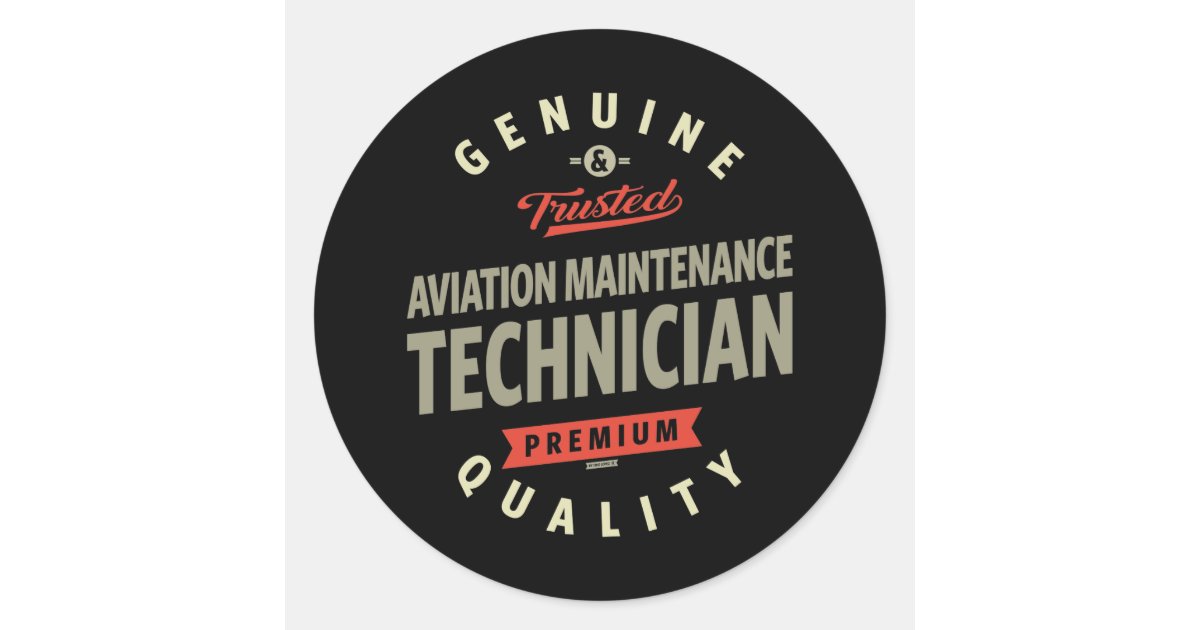 Aviation Maintenance Technician Classic Round Sticker | Zazzle
