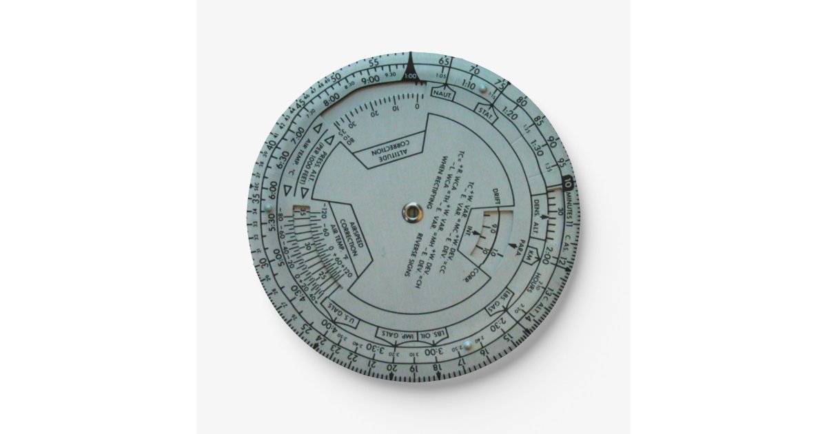 Aviation Navigation Computer Paper Plates | Zazzle