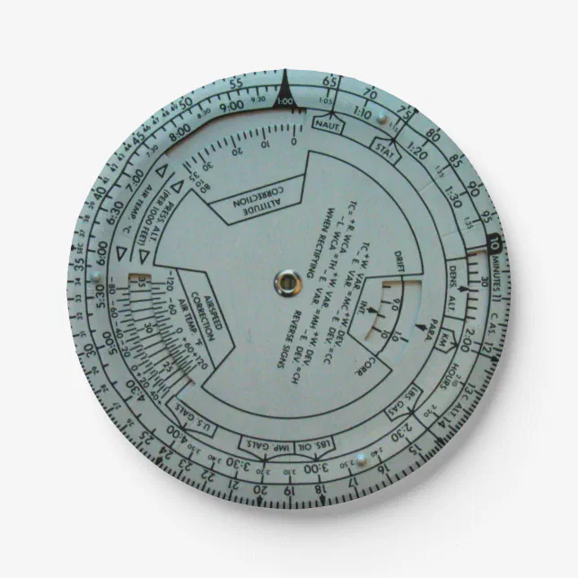 Aviation Navigation Computer Paper Plates | Zazzle
