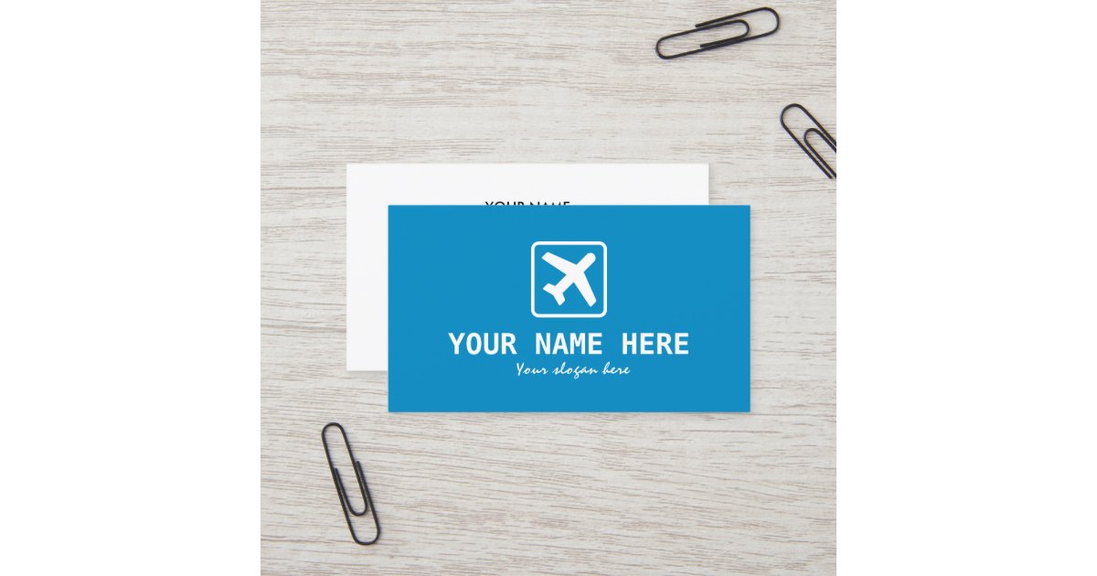 Aviation theme airplane business card template | Zazzle