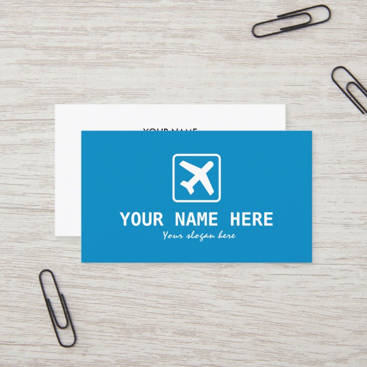 Aviation theme airplane business card template | Zazzle