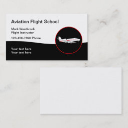 Aviation Theme Flight Instructor Business Card | Zazzle