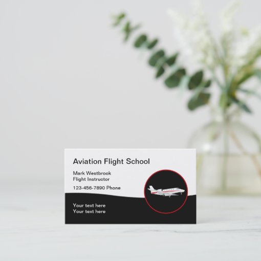 Aviation Theme Flight Instructor Business Card | Zazzle
