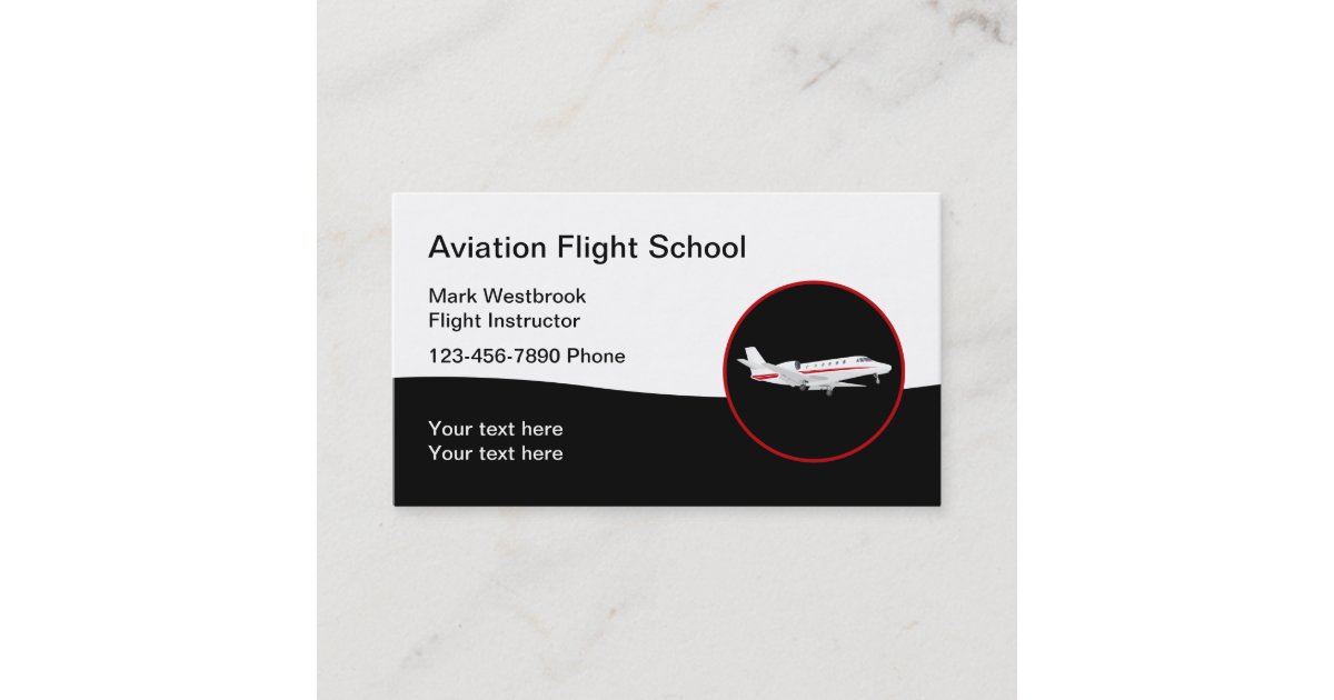 Aviation Theme Flight Instructor Business Card | Zazzle