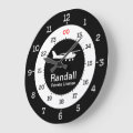 AVIATION TIME - 12-HOUR FORMAT LARGE CLOCK | Zazzle