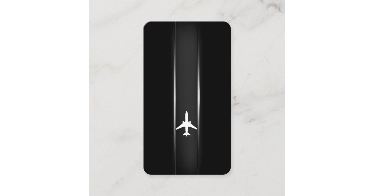 Aviation White Airplane Business Card | Zazzle