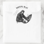 Aviator Actor DAREDEVIL DeLAY - Decal Sheet Classic Round Sticker | Zazzle