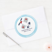 Aviator Airplane Custom Favor Stickers 3 inch | Zazzle