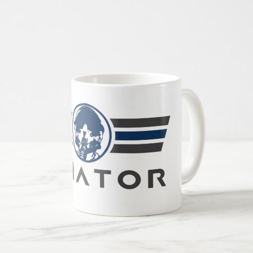 Aviator Logo With Fighter Pilot Helmet Coffee Mug | Zazzle