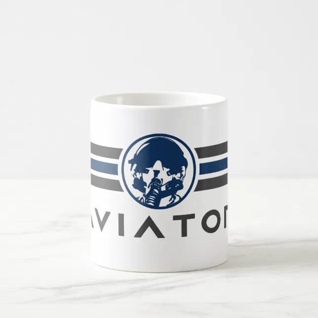 Aviator Logo With Fighter Pilot Helmet Coffee Mug | Zazzle