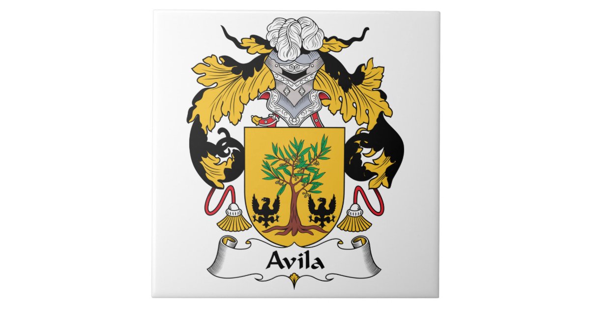 Avila Family Crest Ceramic Tile | Zazzle