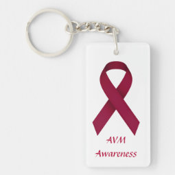 AVM Awareness Keychain | Zazzle