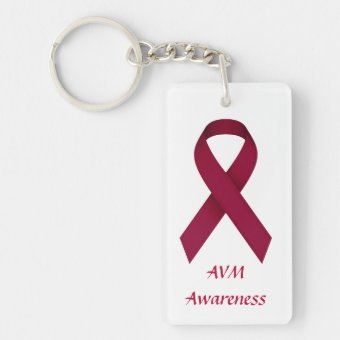 AVM Awareness Keychain | Zazzle