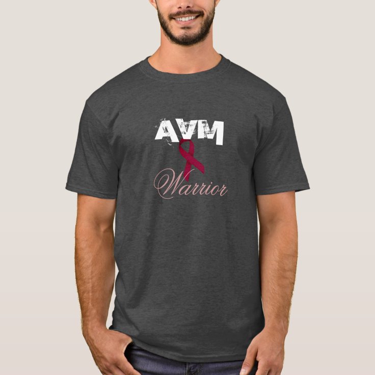 AVM Warrior Burgundy Ribbon Shirt | Zazzle