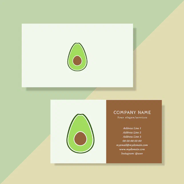 Avocado Business Card | Zazzle