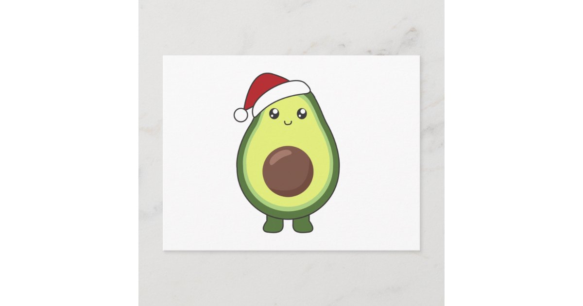 Avocado Christmas Lights Funny Avocados Postcard | Zazzle