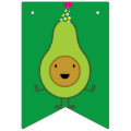Avocado Cute Happy Birthday Bunting Banner | Zazzle