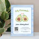 Avocado Gender Neutral QR Code Twins Baby Shower Invitation | Zazzle
