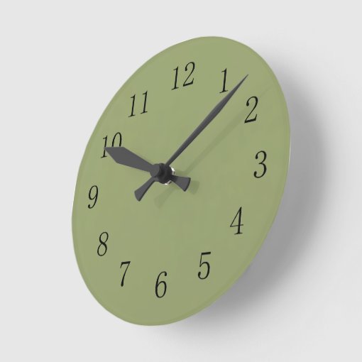 Avocado Green Wall Clock | Zazzle