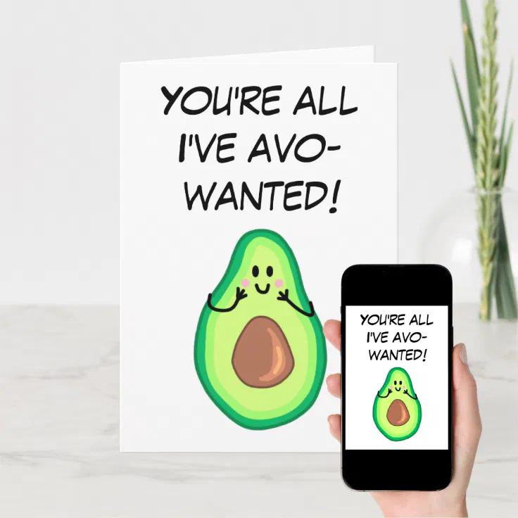 Avocado Greetings Card | Zazzle