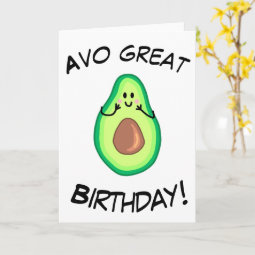 Avocado Greetings Card | Zazzle
