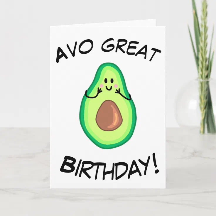 Avocado Greetings Card | Zazzle