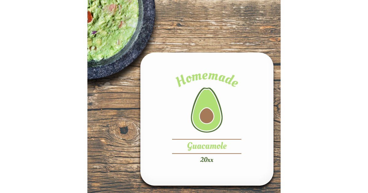 Avocado & Guacamole Label Sticker | Zazzle