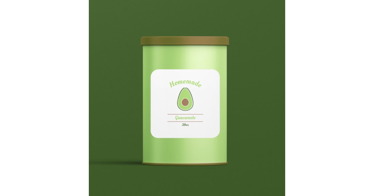 Avocado & Guacamole Label Sticker | Zazzle