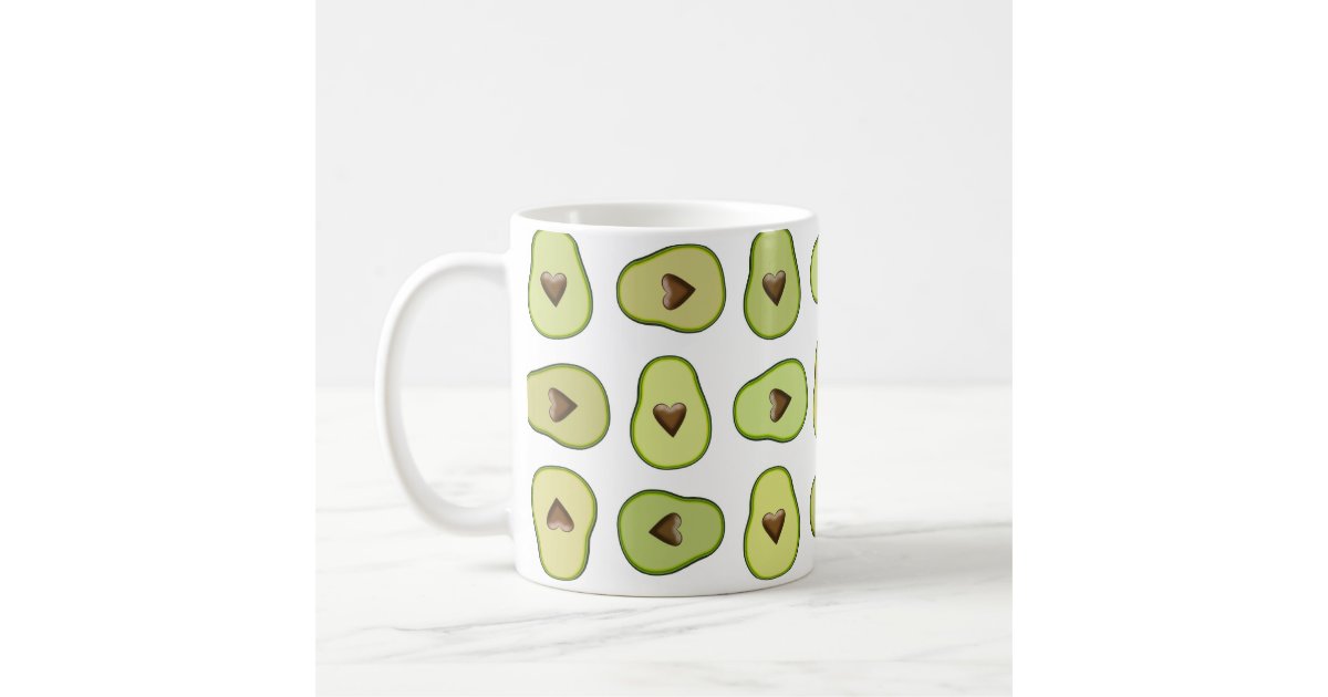 Avocado Heart Healthy Fruit Custom Coffee Mug | Zazzle