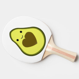 Avocado Love Cute Avocado with a heart Pit Ping Pong Paddle | Zazzle