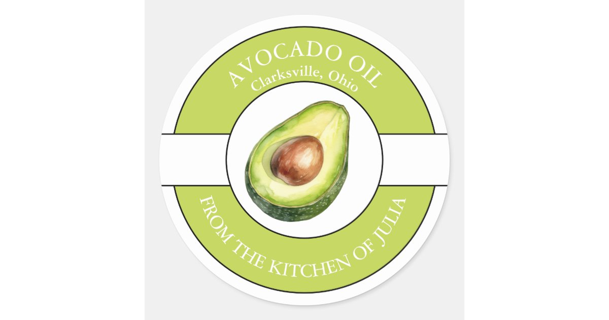 Avocado Oil Label | Zazzle