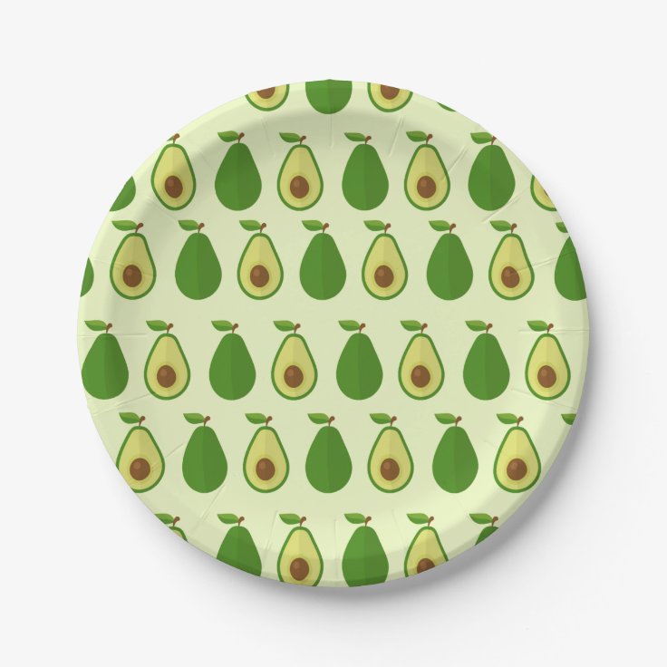 Avocado Party Plates 7" | Zazzle