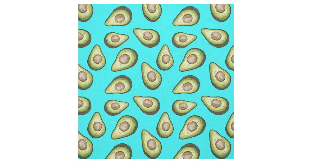 Avocados Pattern Fabric | Zazzle