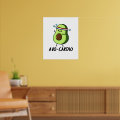 Avocardio Funny Excercise Avocado Pun Poster | Zazzle