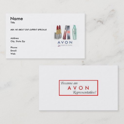 Avon Business Card | Zazzle