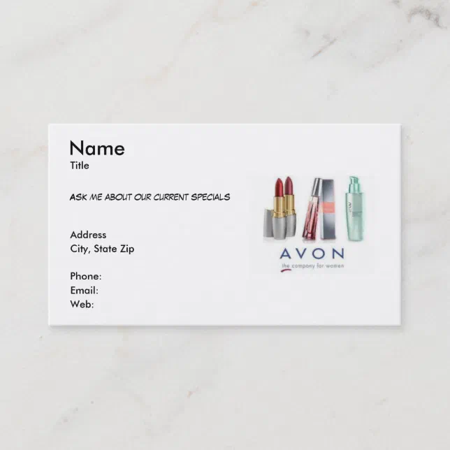 Avon Business Card | Zazzle