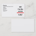 Avon lady business or profile card | Zazzle