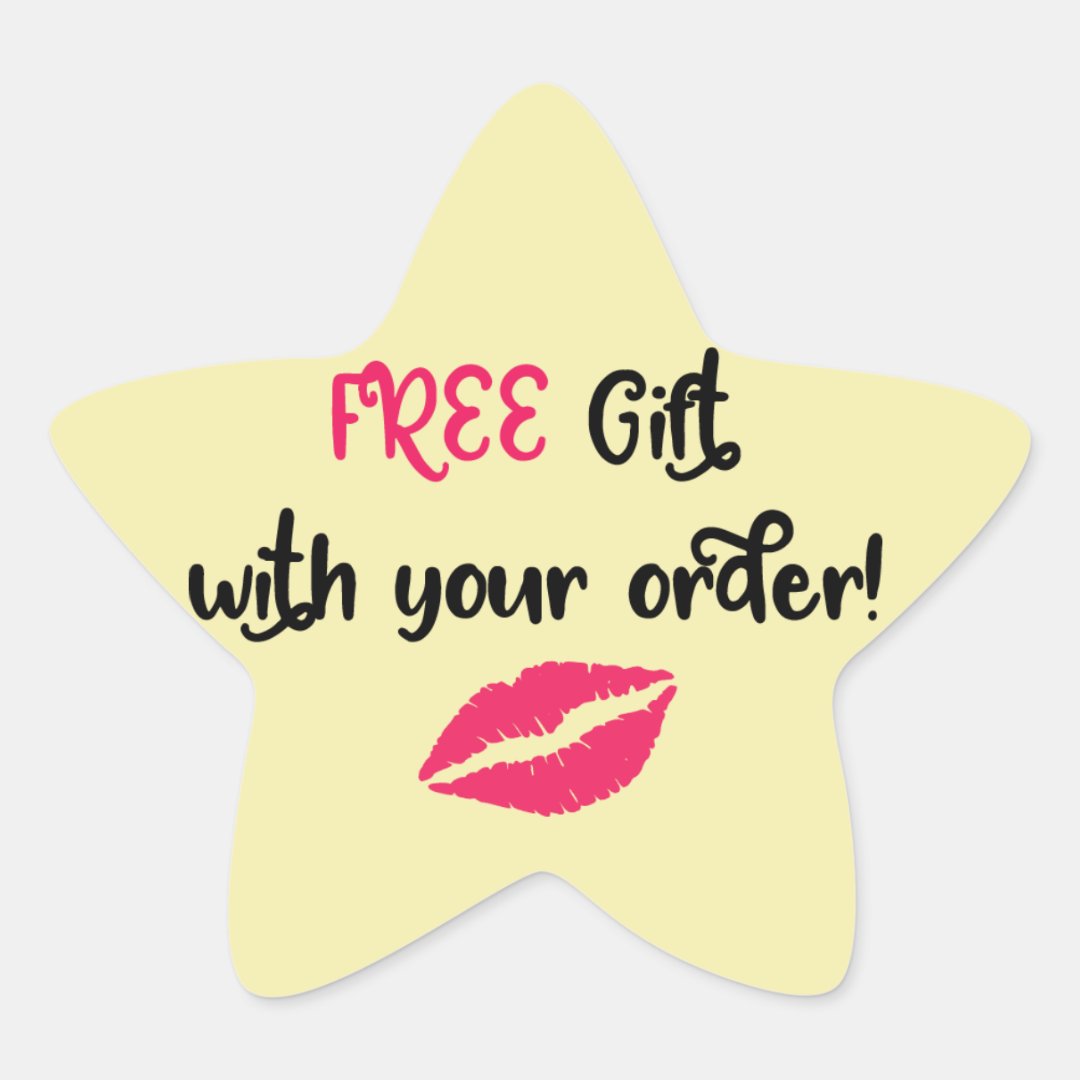 Avon Promotional, Free Gift with Your Order Star Sticker | Zazzle