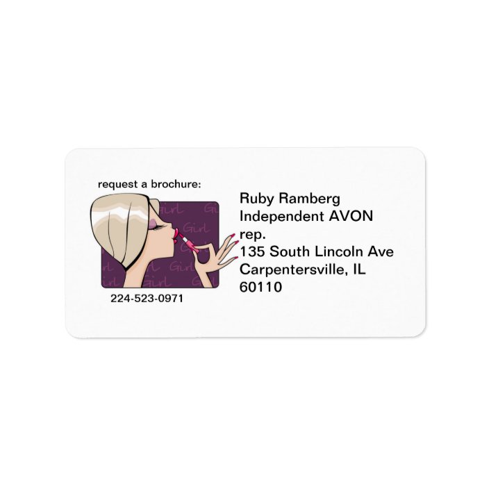 Avon Representative Mail labels | Zazzle.com