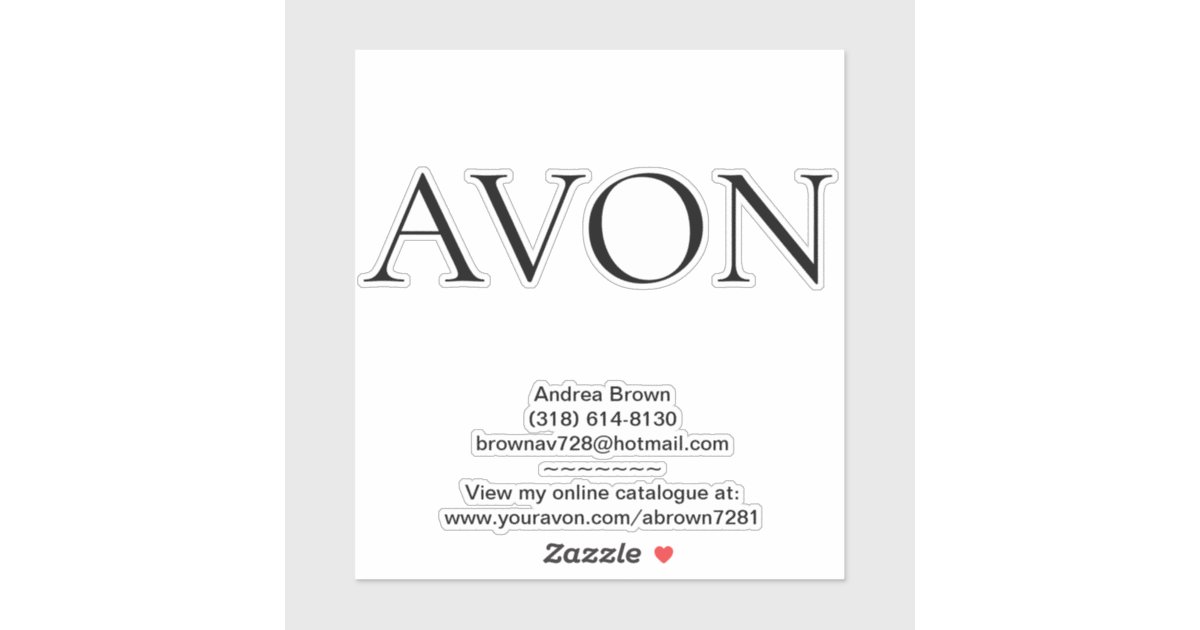 Avon Sticker | Zazzle