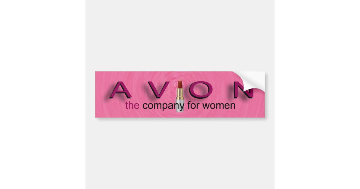 AVON the company for women pink bumper sticker | Zazzle