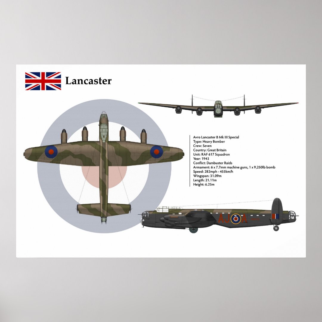 Avro Lancaster BI Special 617 Squadron Poster | Zazzle