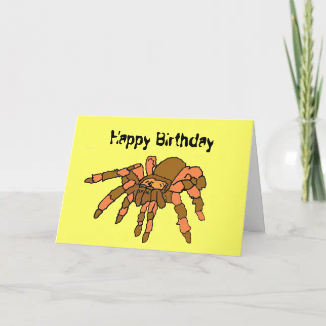 AW- Funny Spider Birthday Card | Zazzle